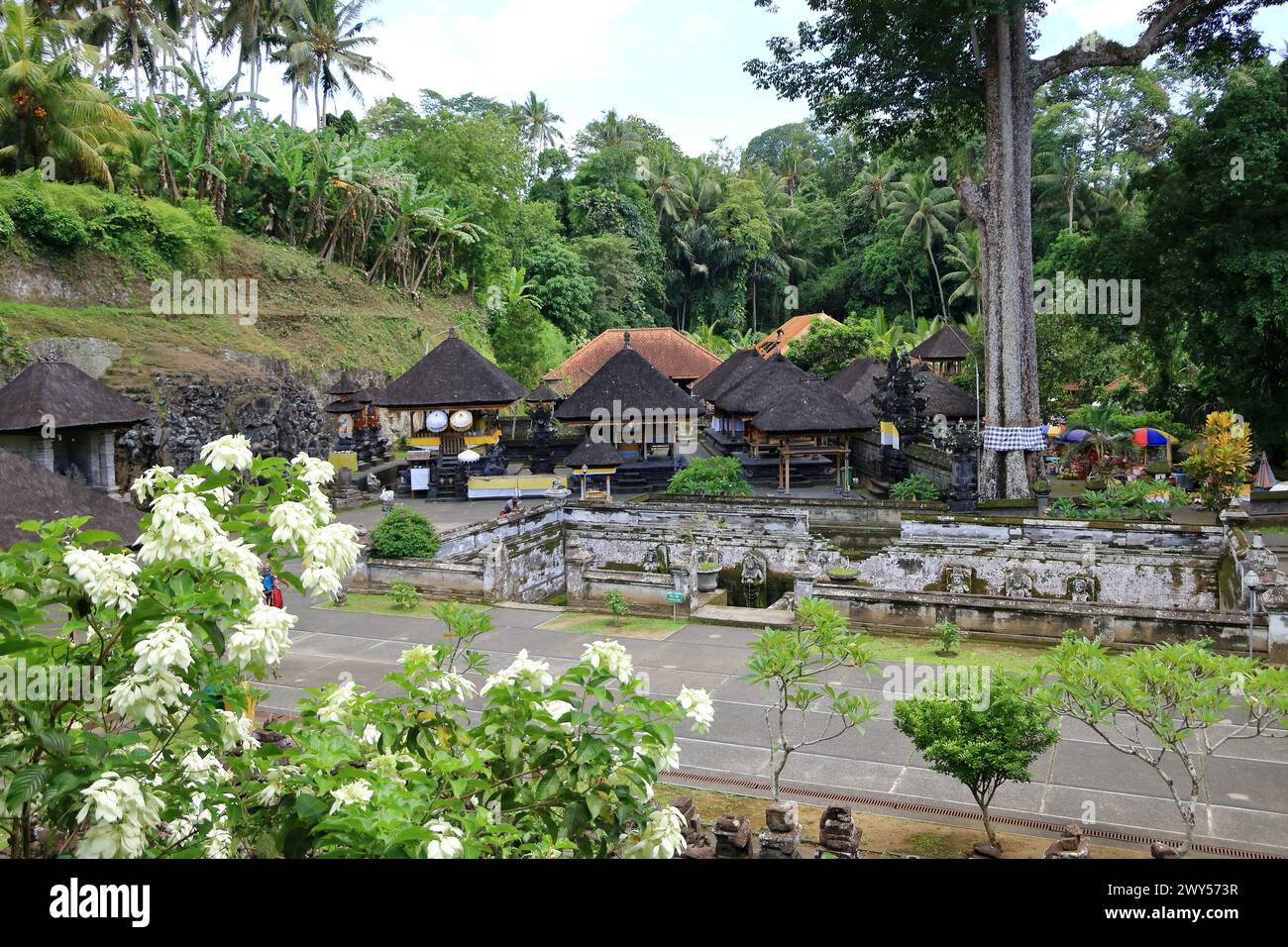 Ubud, Bali in Indonesia - January 31 2024: People visit the Goa Gajah ...