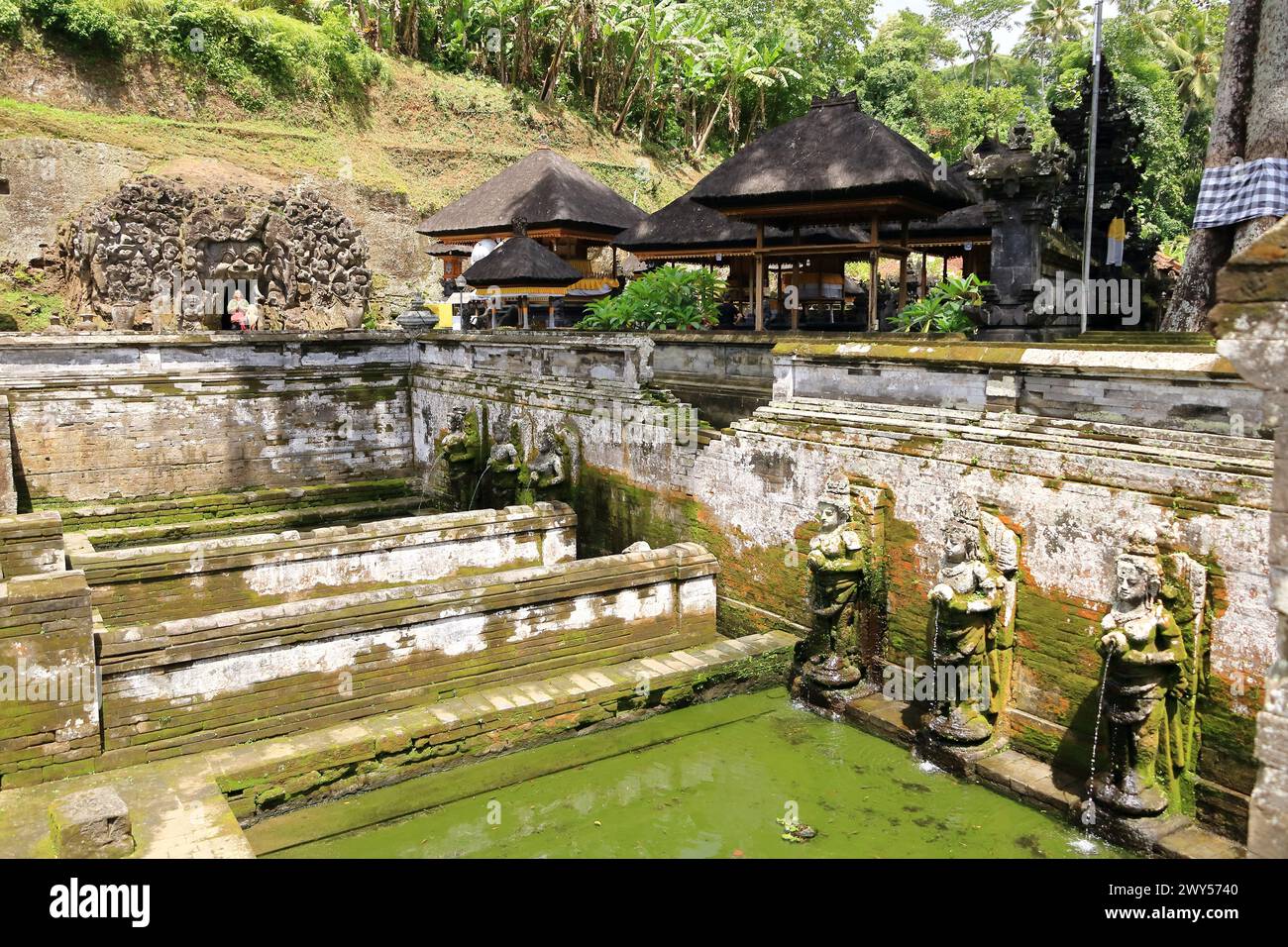 Ubud, Bali in Indonesia - January 31 2024: People visit the Goa Gajah ...