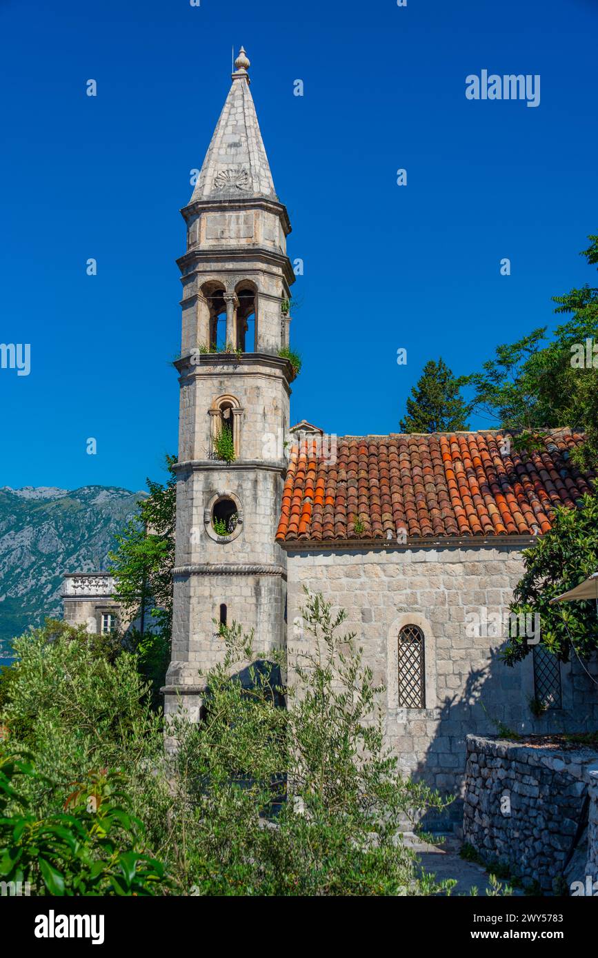 Catholic church in Perast, Montenegro Stock Photo - Alamy