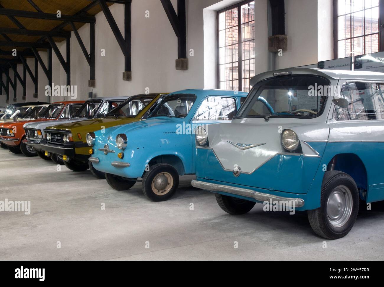 Cars Smyk and Mikrus, old cars, The Museum of Engineering and ...
