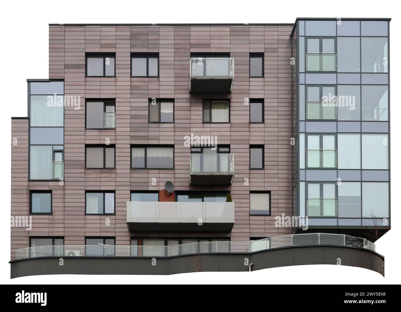 Balcony system in a standard modern home. Isolated Stock Photo - Alamy