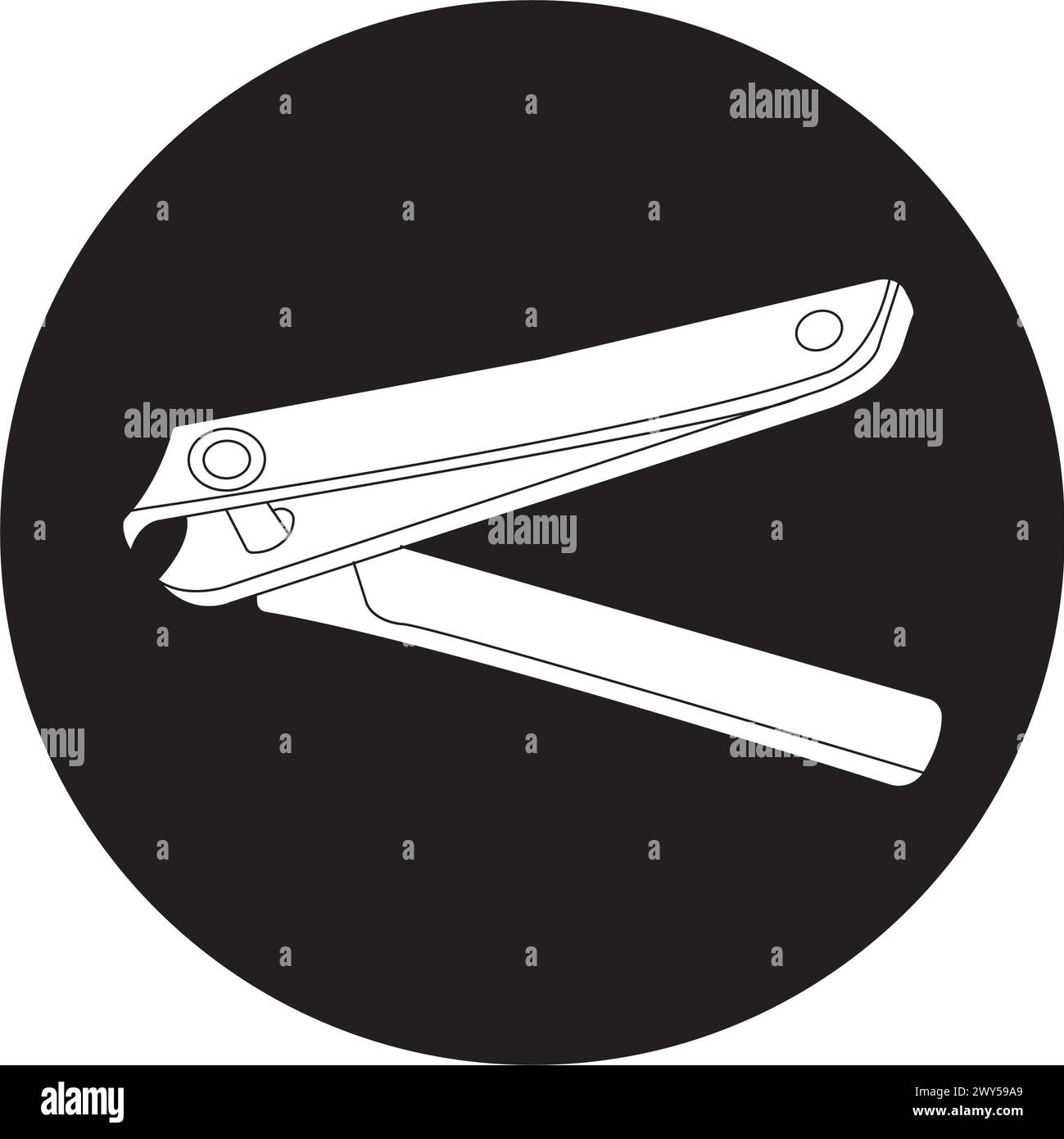 Nail clipper icon vector symbol design Stock Vector Image & Art - Alamy