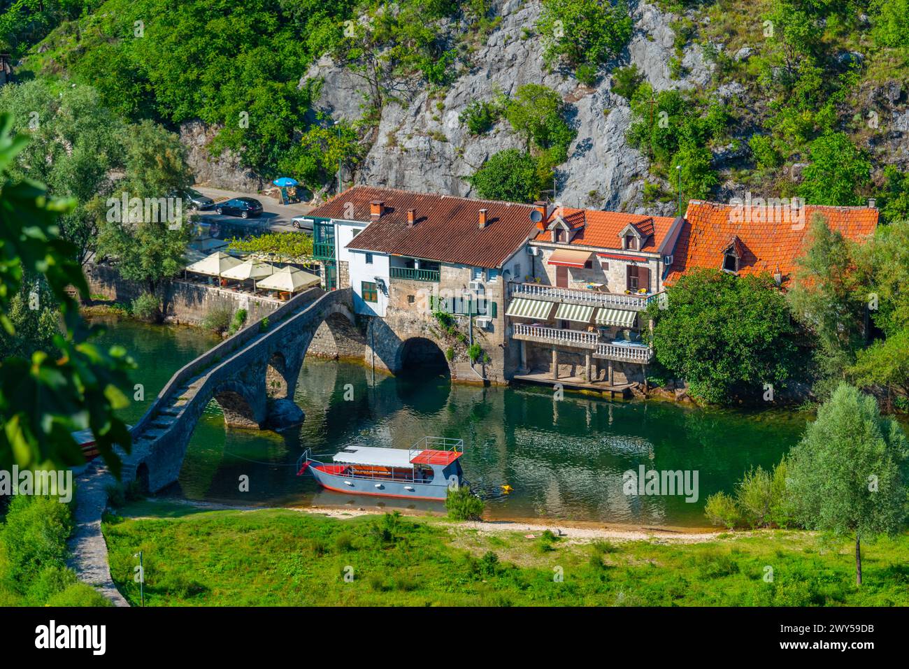 Rijeka Crnojevica village in Montenegro Stock Photo - Alamy