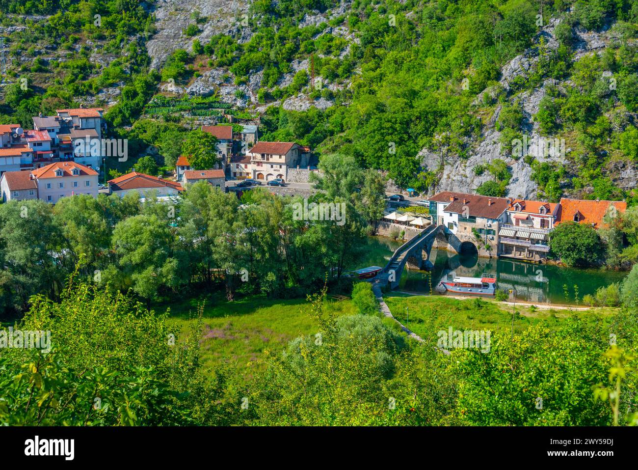 Rijeka Crnojevica village in Montenegro Stock Photo - Alamy