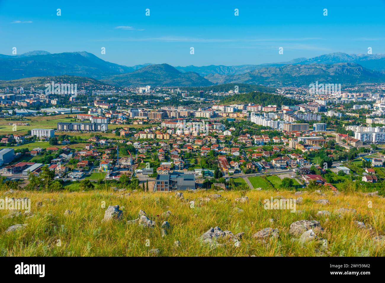 Aerial view of downtown Podgorica in Montenegro Stock Photo - Alamy