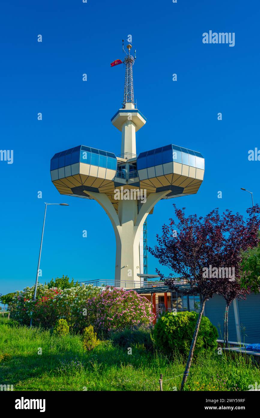 TV tower at Dajbabska gora overlooking Podgorica in Montenegro Stock ...