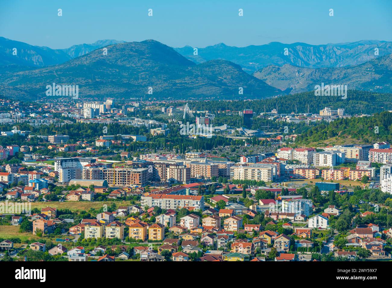 Aerial view of downtown Podgorica in Montenegro Stock Photo - Alamy