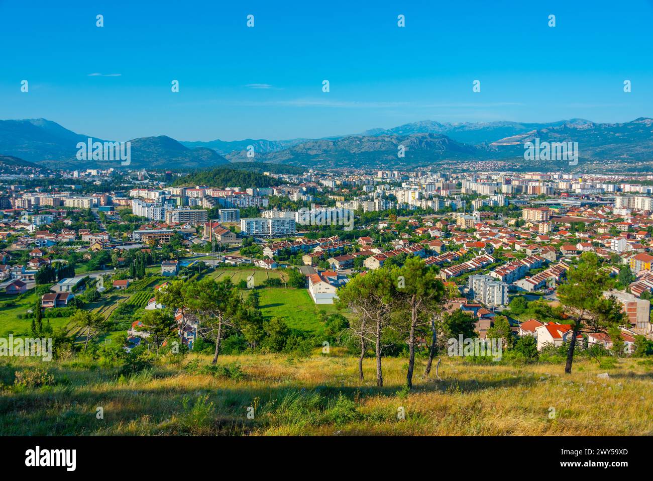 Aerial view of downtown Podgorica in Montenegro Stock Photo - Alamy