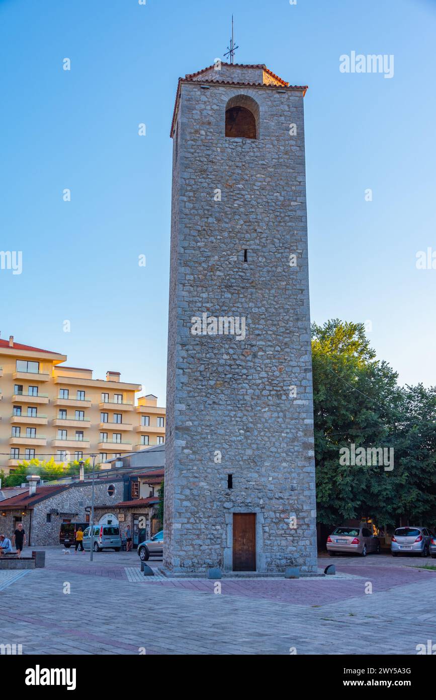 Sahat kula tower in capital of Montenegro Podgorica Stock Photo - Alamy