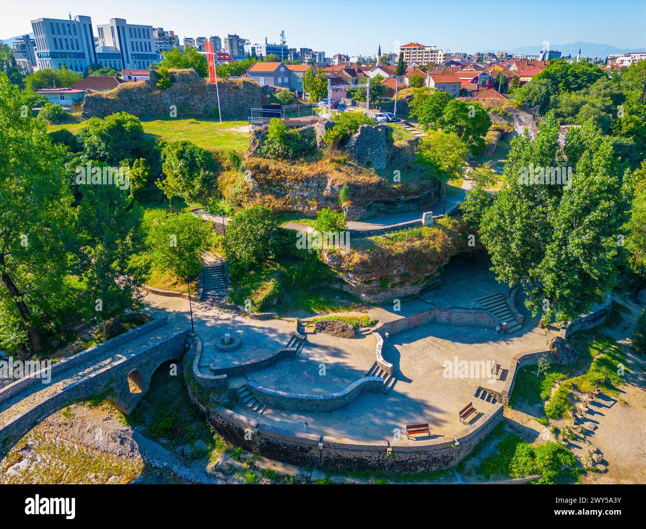 Nemanjin grad fortress in Podgorica, Montenegro Stock Photo - Alamy