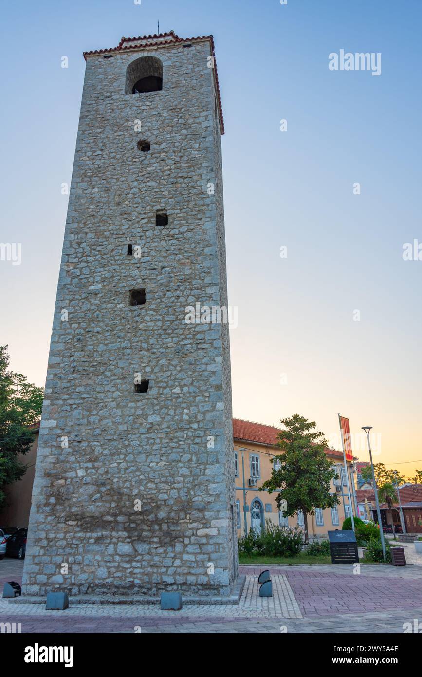 Sahat kula tower in capital of Montenegro Podgorica Stock Photo - Alamy