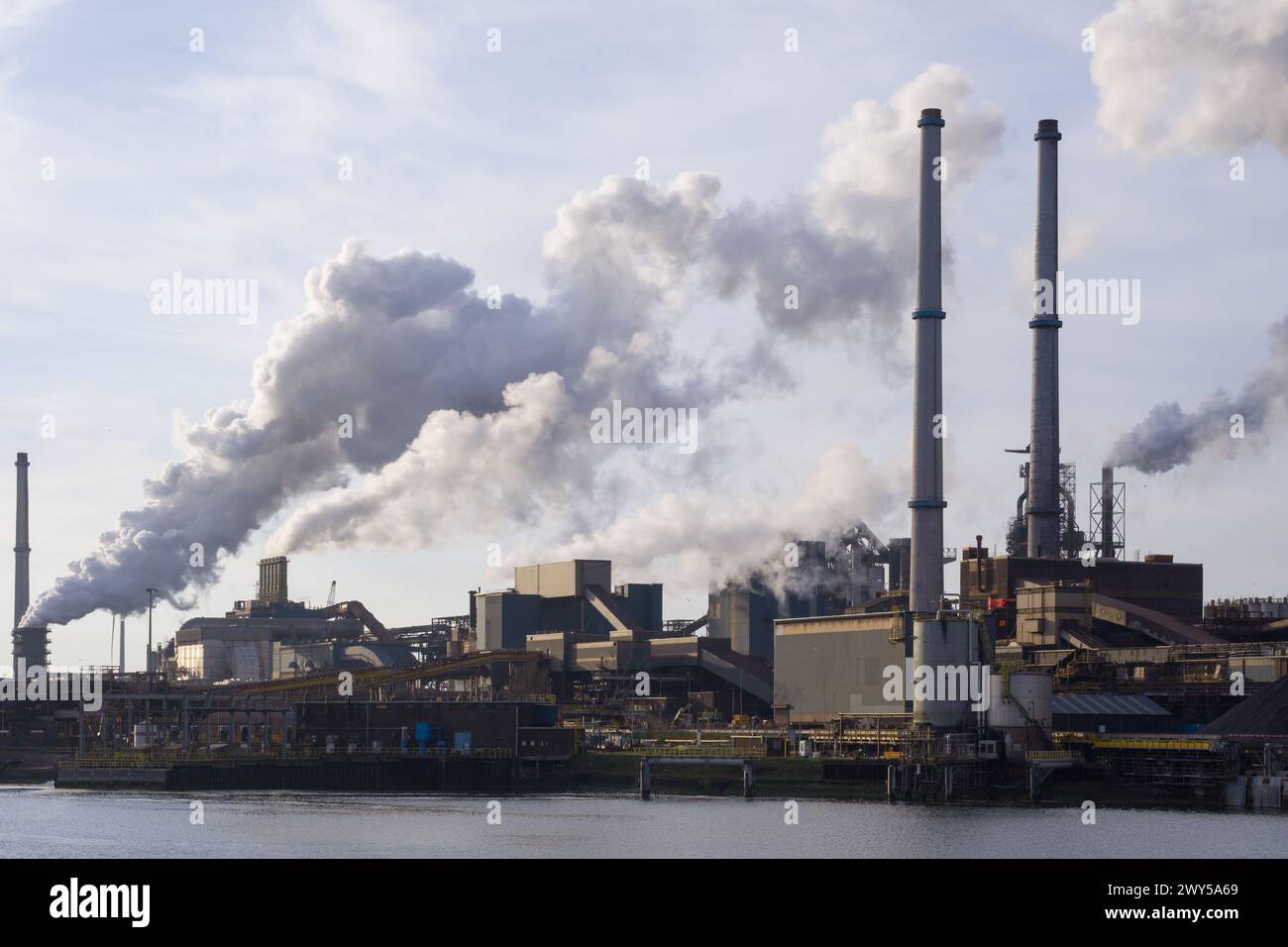 The Tata Steel plant in the Netherlands along the North Sea Canal Stock ...