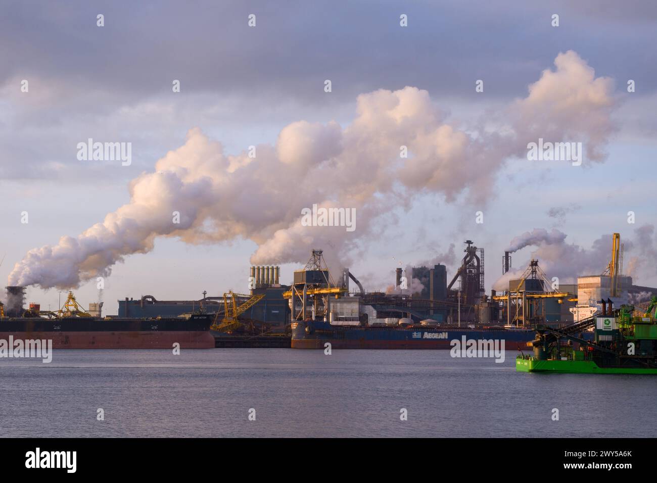 The Tata Steel plant in the Netherlands along the North Sea Canal Stock ...