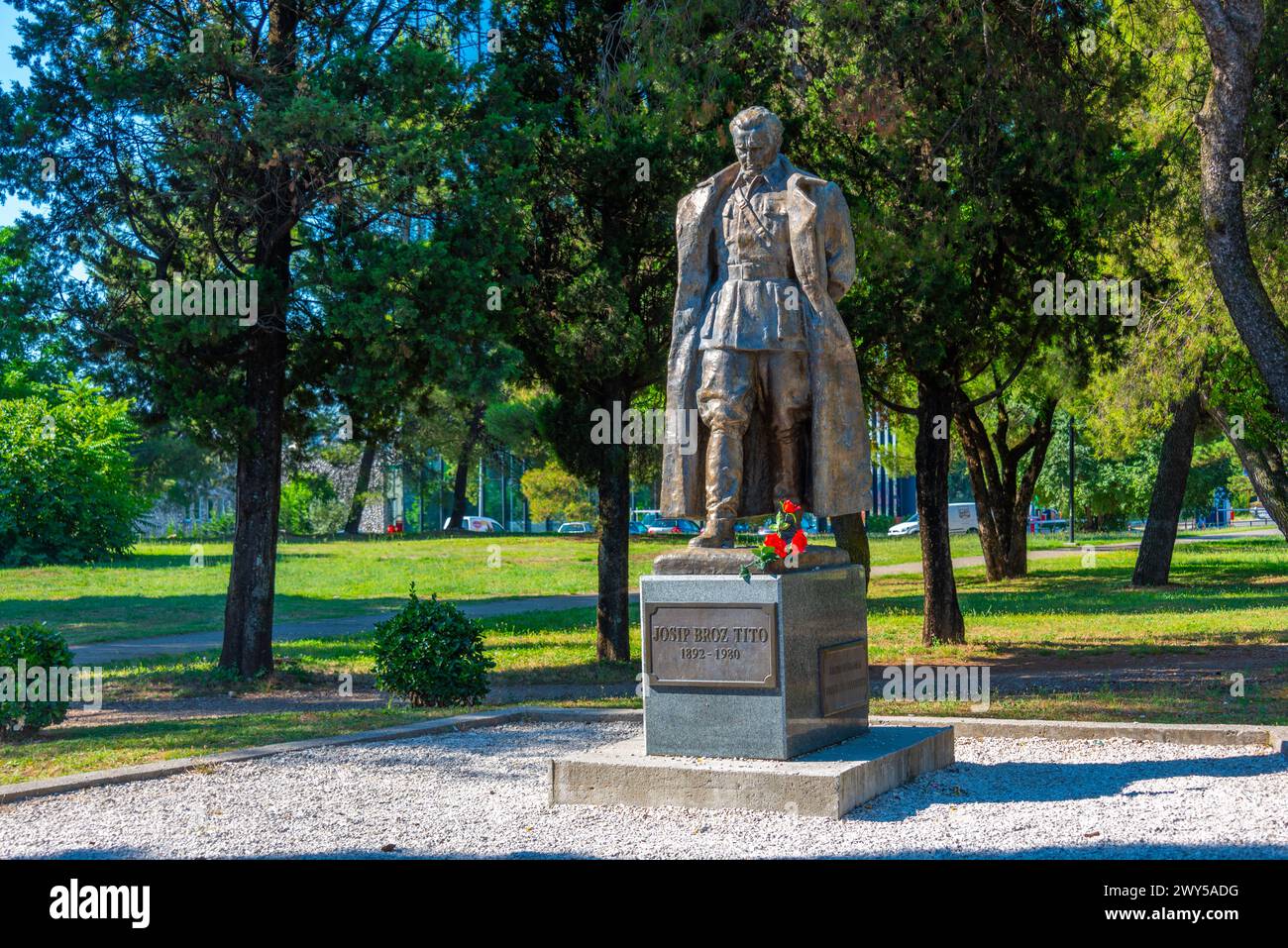 Statue of Josip Broz Tito in podgorica, Montenegro Stock Photo - Alamy