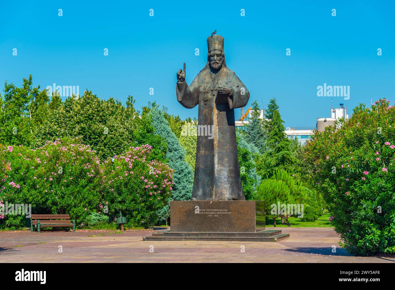 Statue of Petar Petrovic Njegos in Podgorica, Montenegro Stock Photo ...