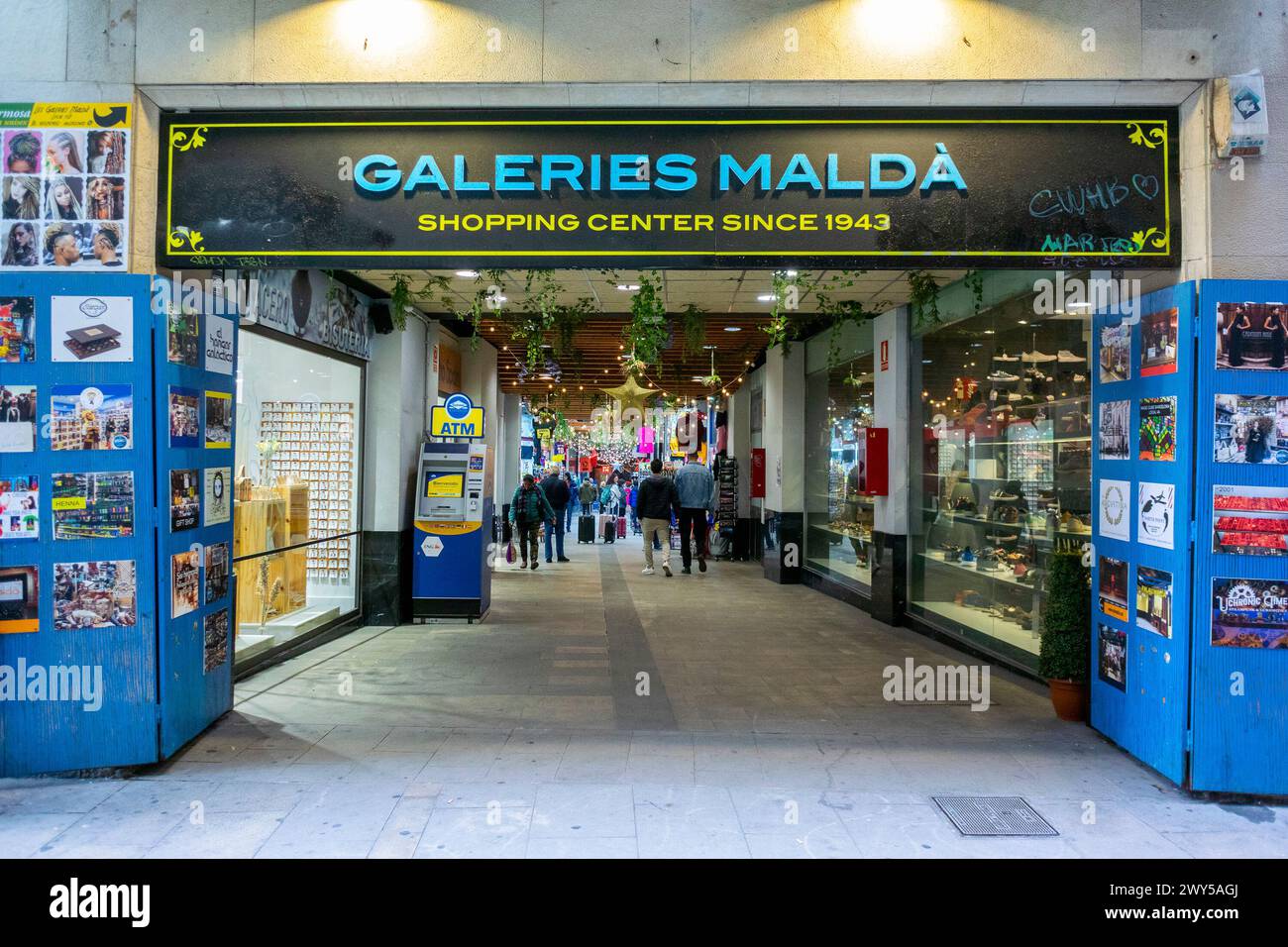 Barcelona, Spain, Shopping Center in Old Town Center, Galeries Malda ...