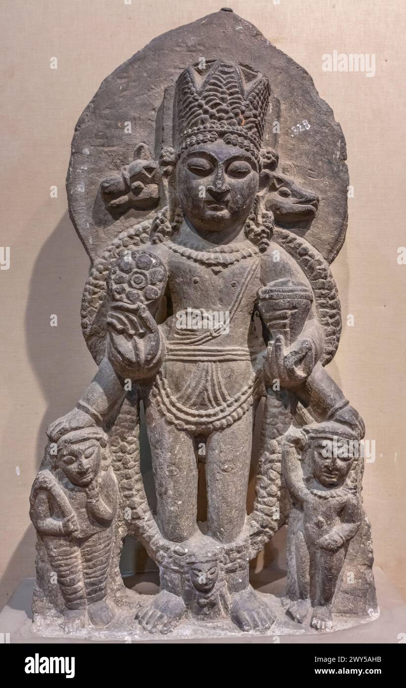 Vishnu, 12th century, stone, Verinag, Sri Pratap Singh Museum, Srinagar ...