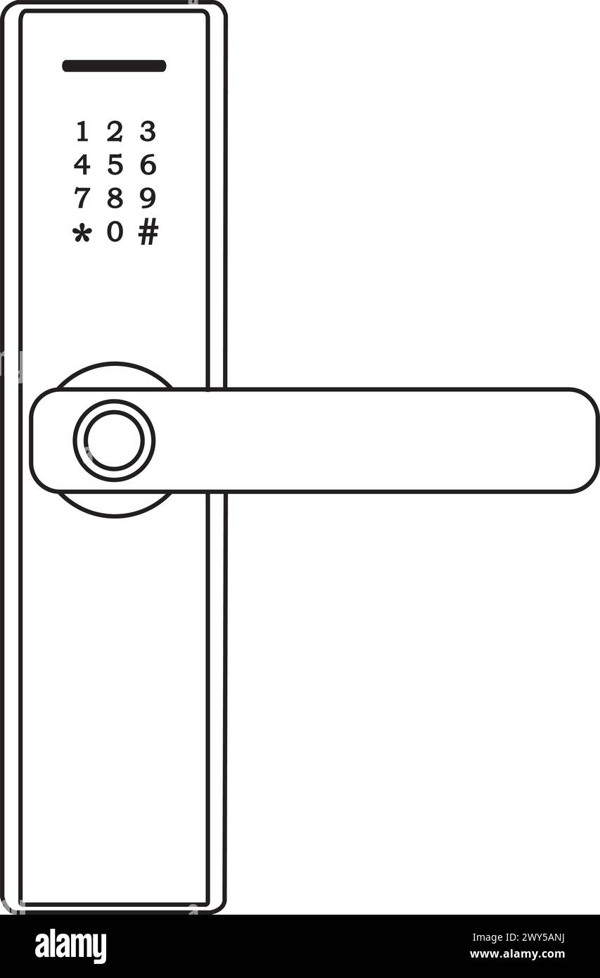 Minimalist door handle logo vector simple design Stock Vector Image ...