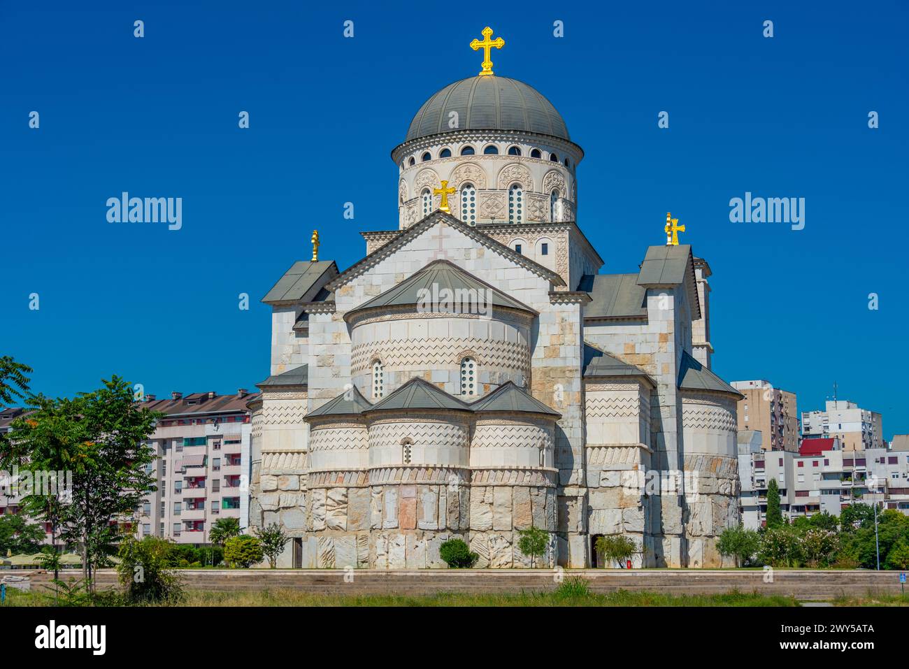 Orthodox Temple of Christ's Resurrection in Podgorica, Montenegro Stock ...