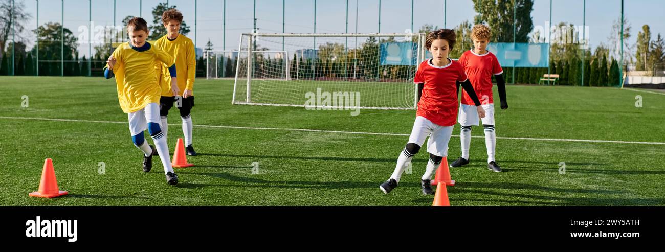 A dynamic scene of young individuals engaging in a lively game of ...