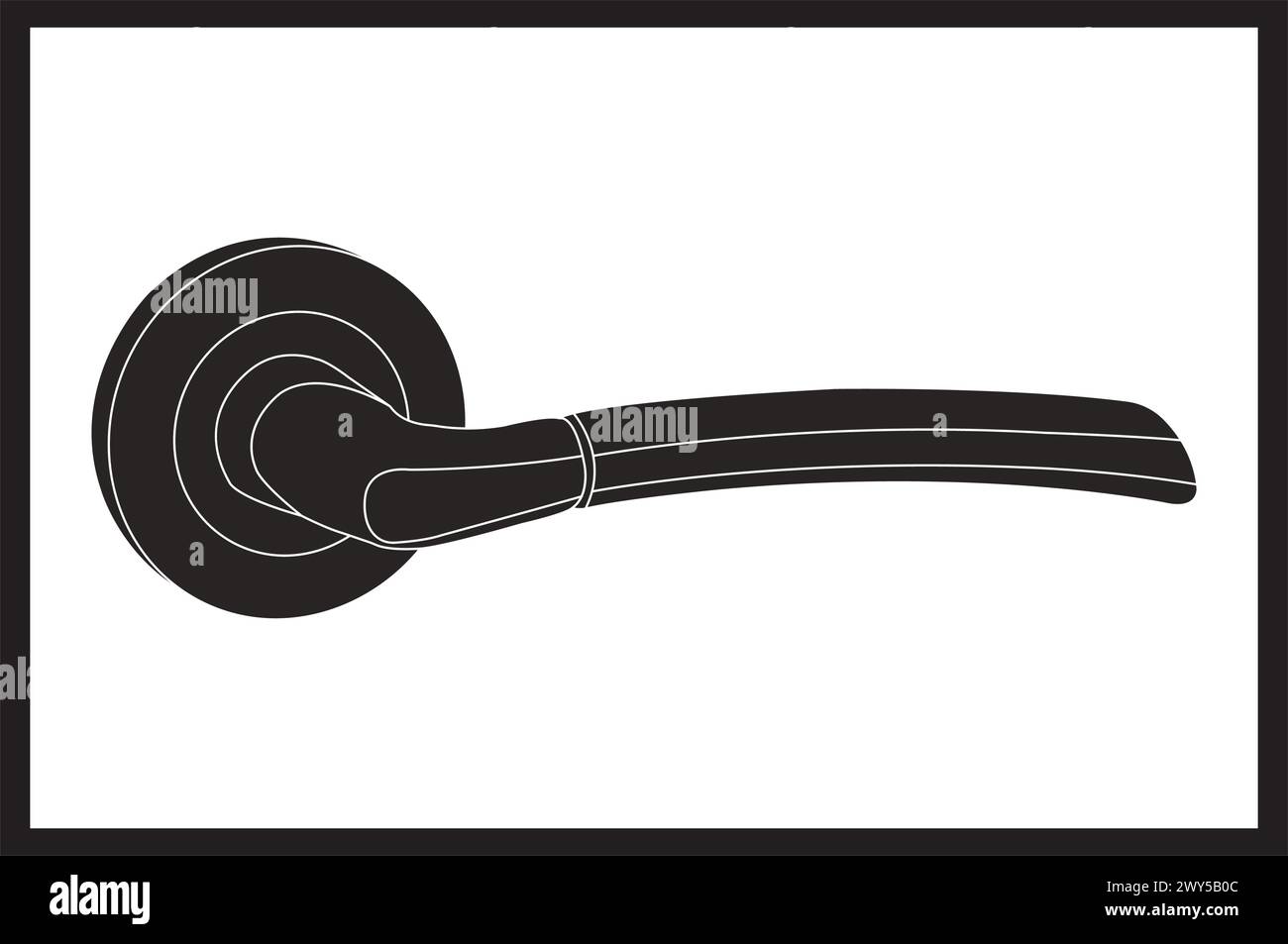 Minimalist door handle logo vector simple design Stock Vector Image ...
