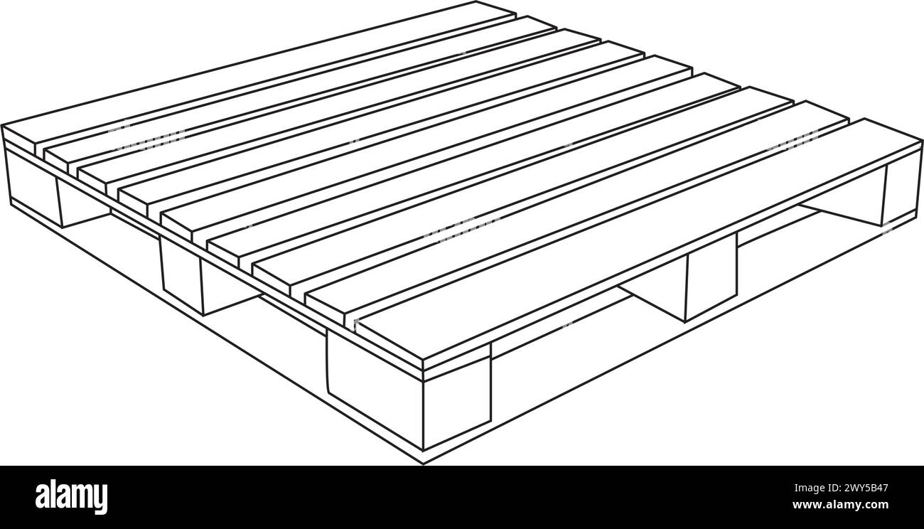 Wood pallet icon Black and White Stock Photos & Images - Alamy
