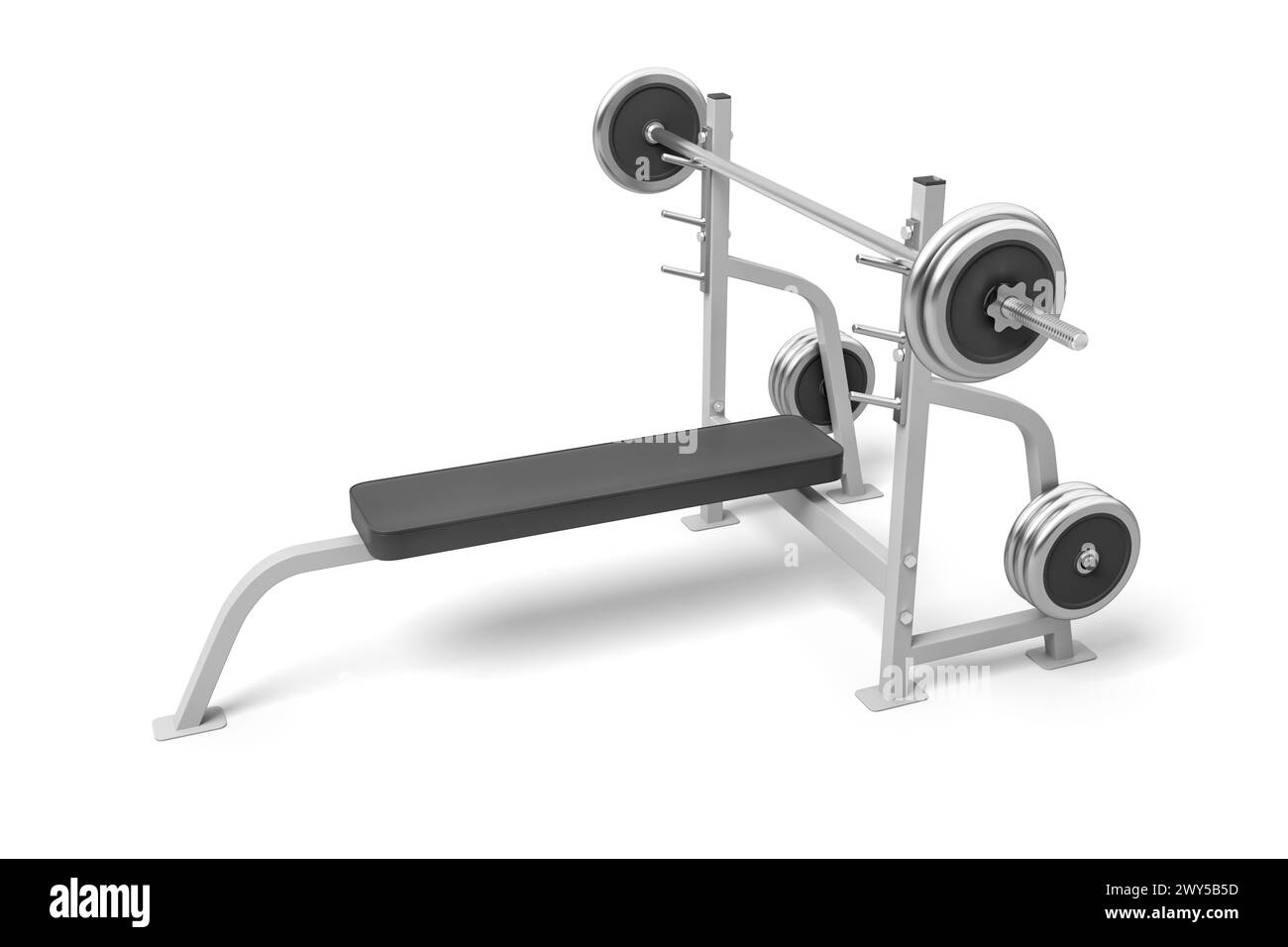 3D illustration of a weightlifting bench Stock Photo - Alamy