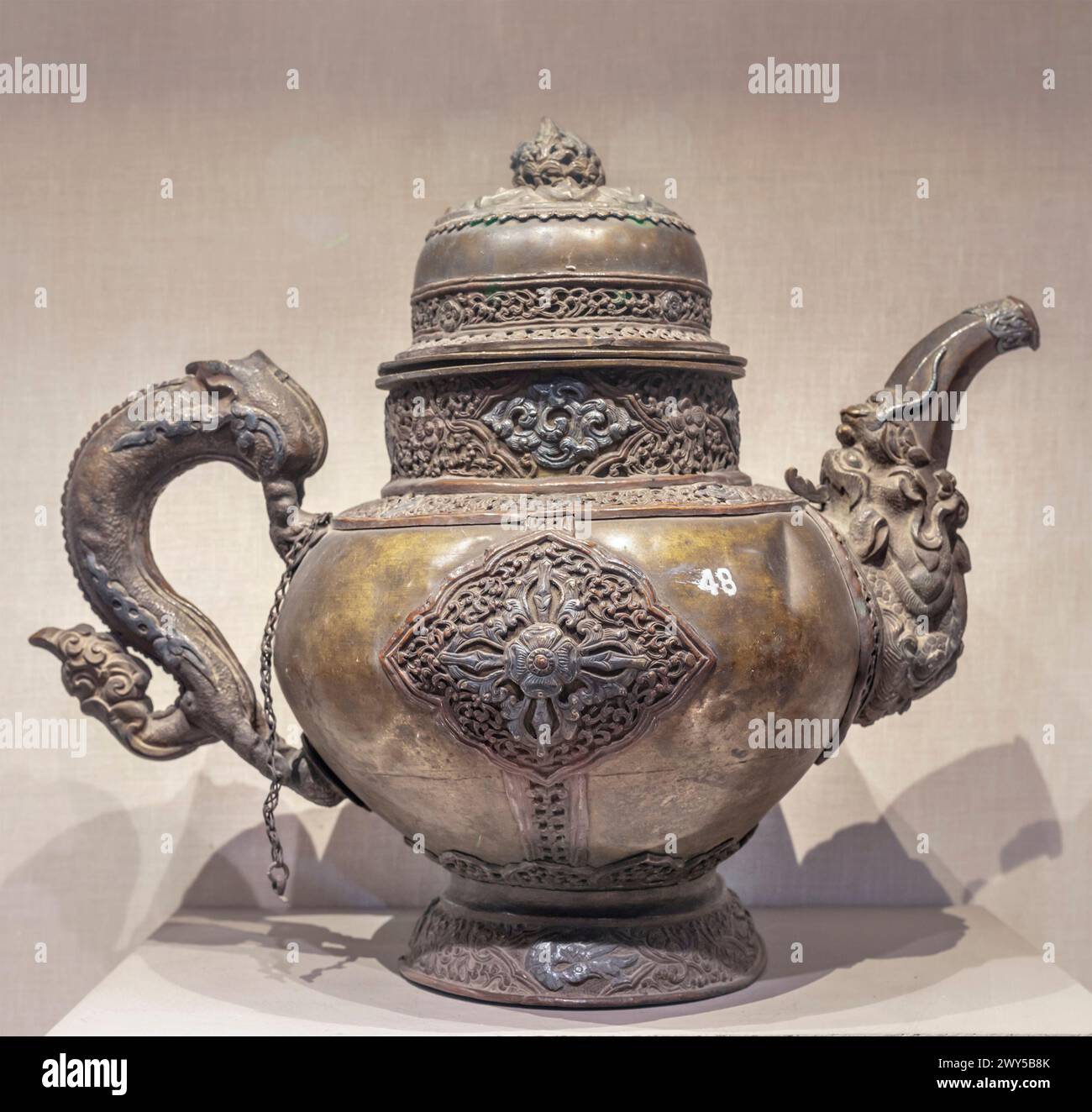 Jug, pitcher, 19th century, bronze, Kashmir, Sri Pratap Singh Museum ...
