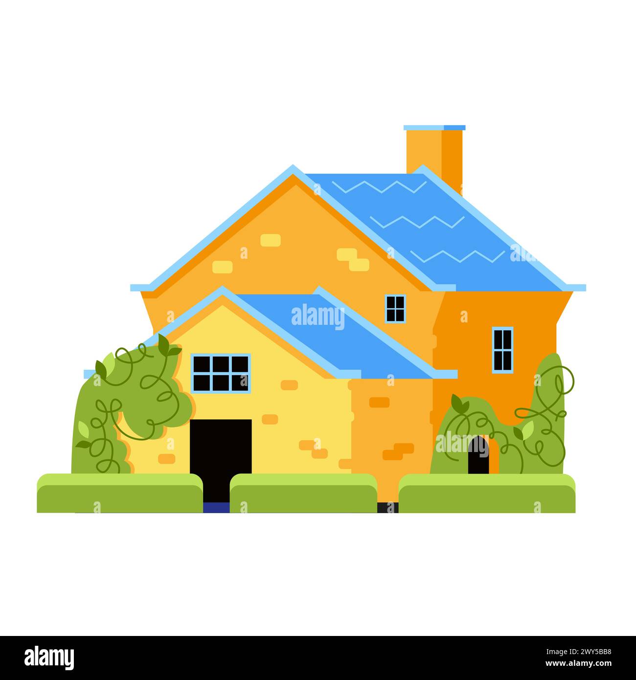 Captain Cooks Cottage - modern flat design style single isolated image ...
