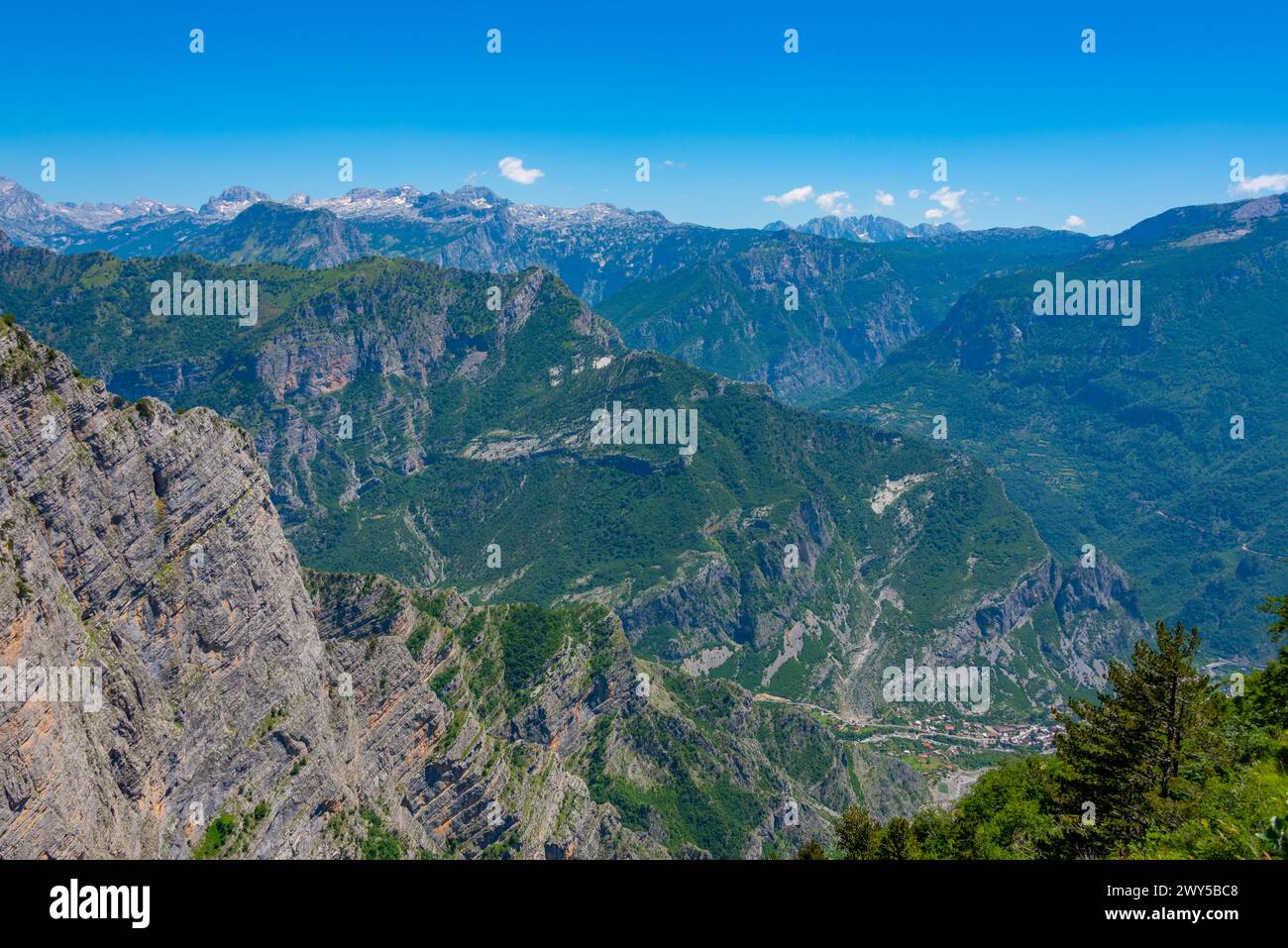 Grlo Sokolovo viewpoint over border between Montenegro and Albania ...