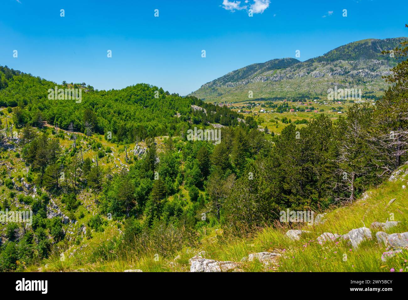 Grlo Sokolovo viewpoint over border between Montenegro and Albania ...