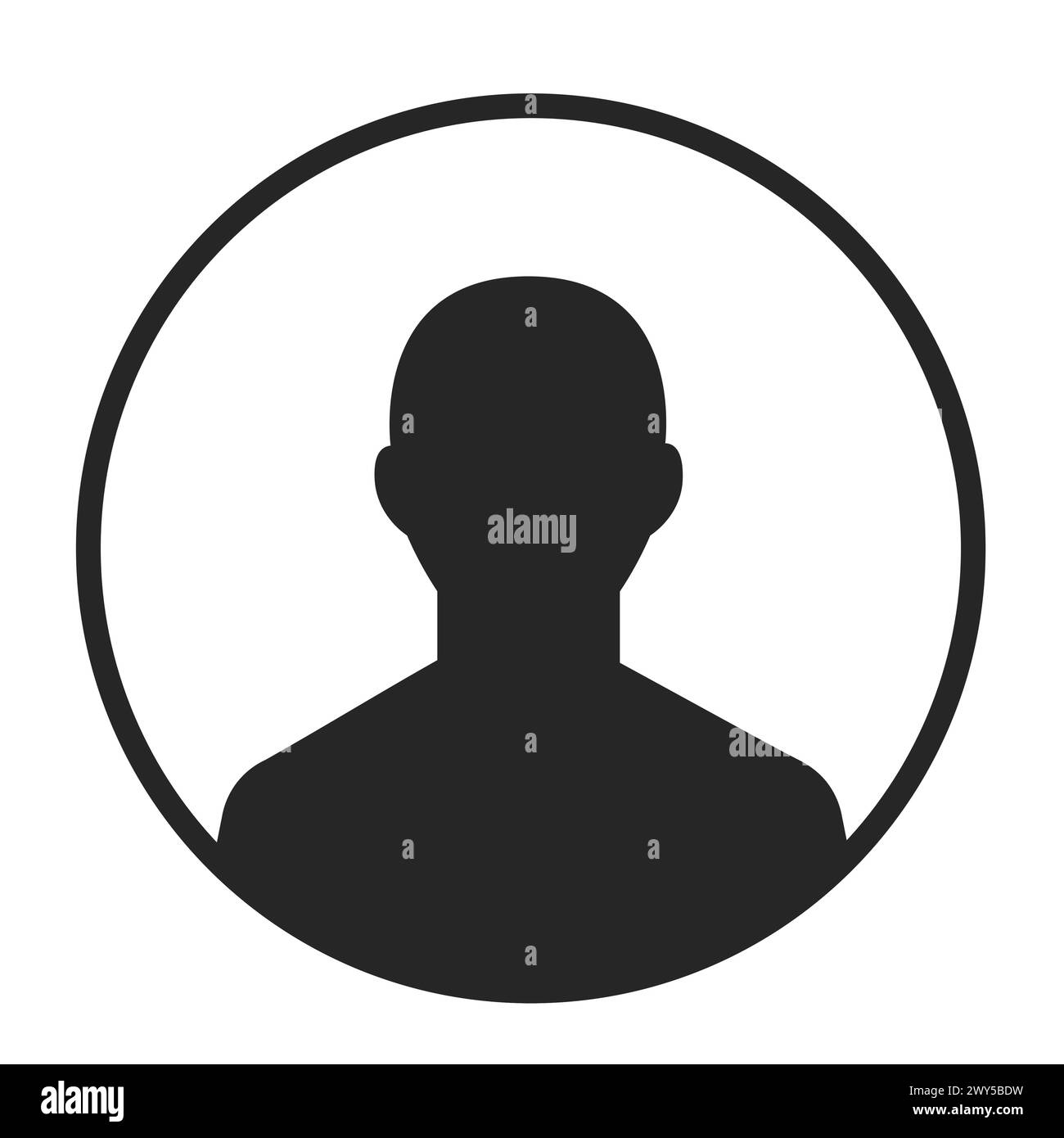 Set of User Profile Icons Isolated on White Background Stock Vector ...