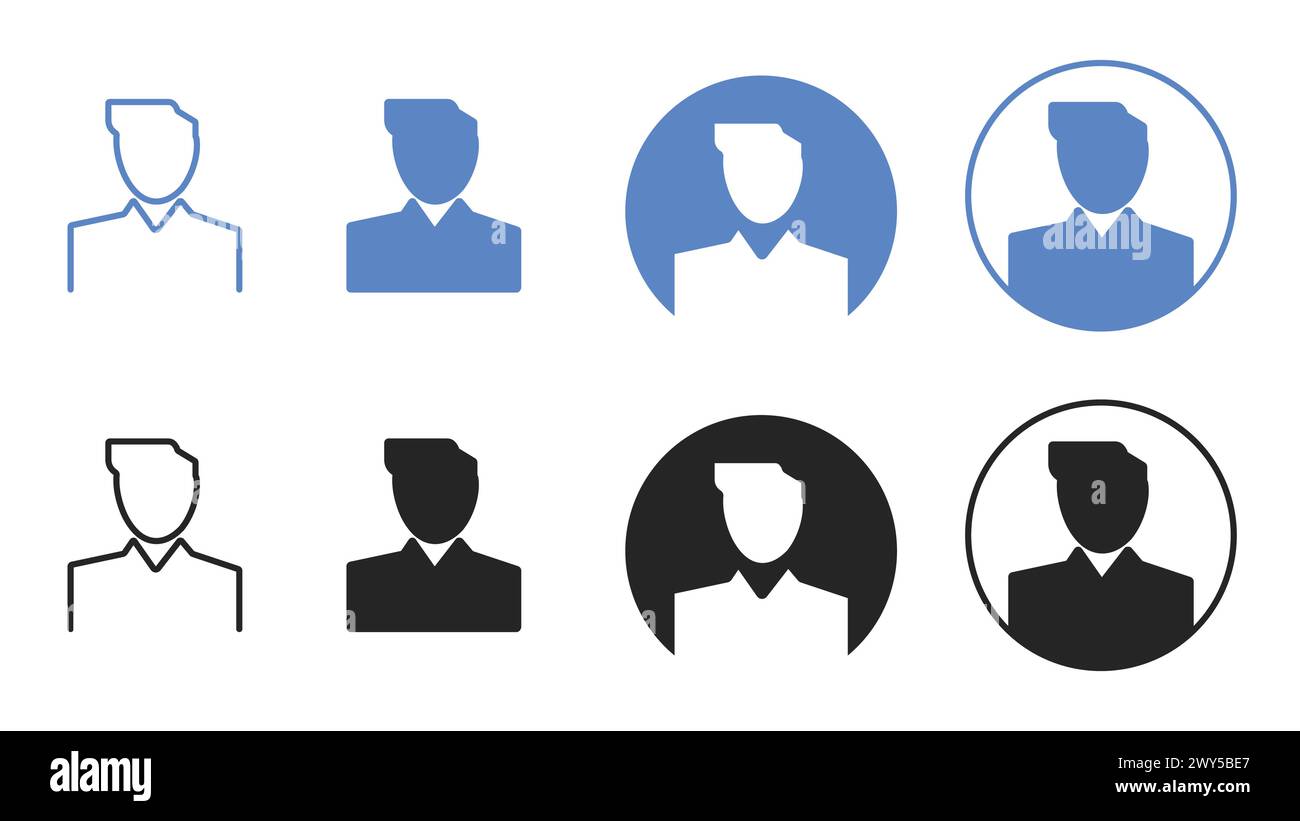 Avatar icon male user profile Stock Vector Images - Alamy