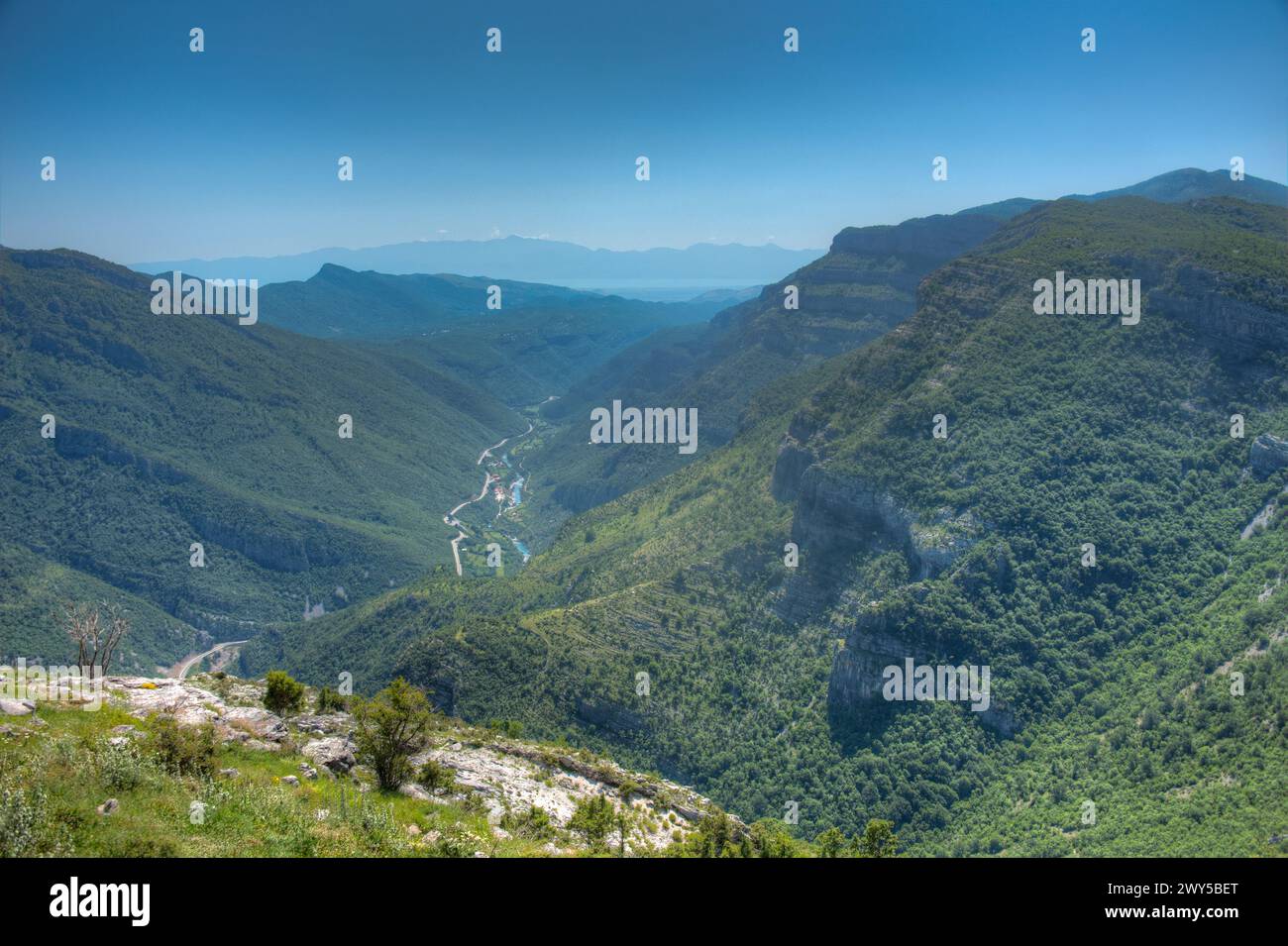 Panorama view of valley of Cemi river in Montenegro Stock Photo - Alamy