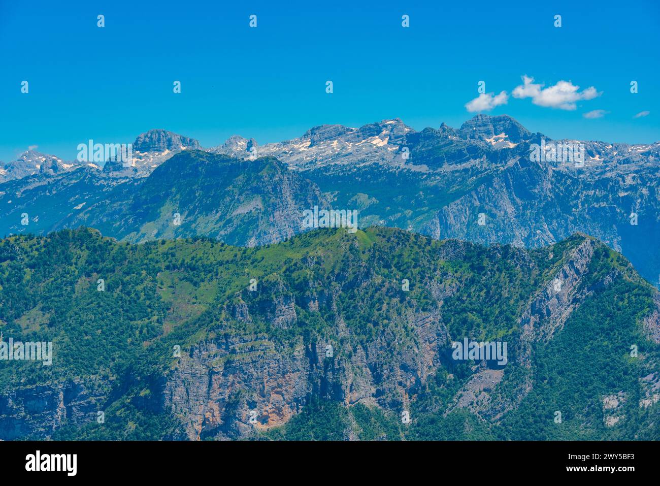 Grlo Sokolovo viewpoint over border between Montenegro and Albania ...