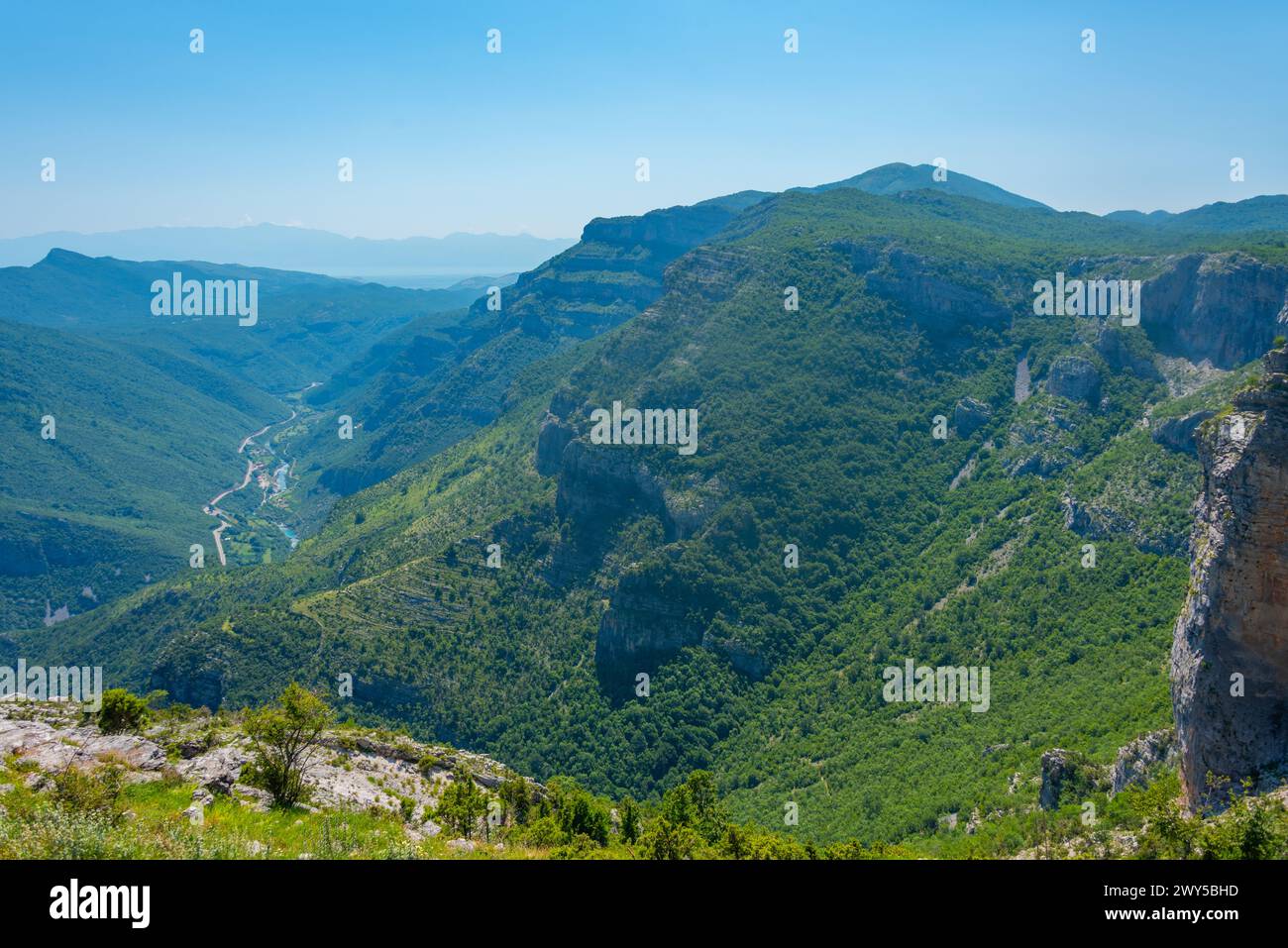 Panorama view of valley of Cemi river in Montenegro Stock Photo - Alamy