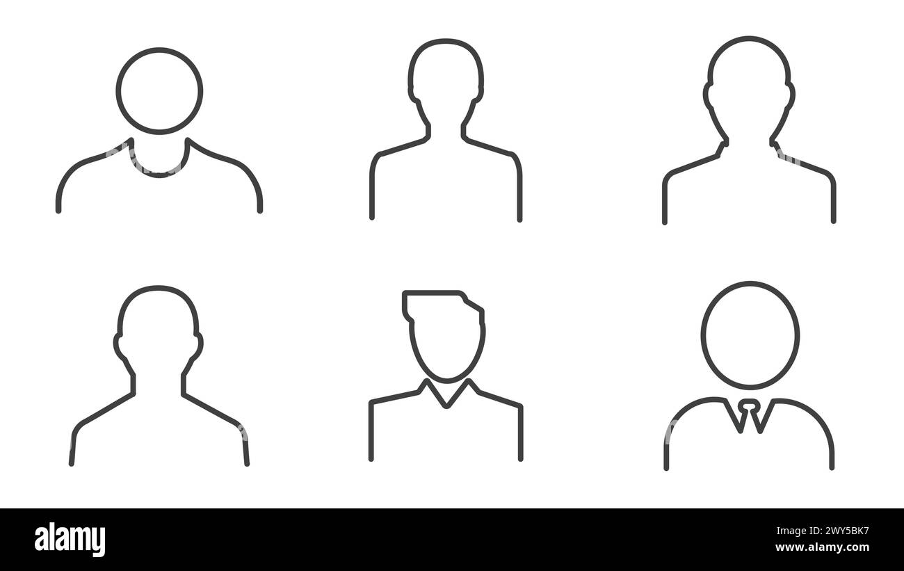 Set of User Profile Icons Isolated on White Background Stock Vector Image & Art - Alamy