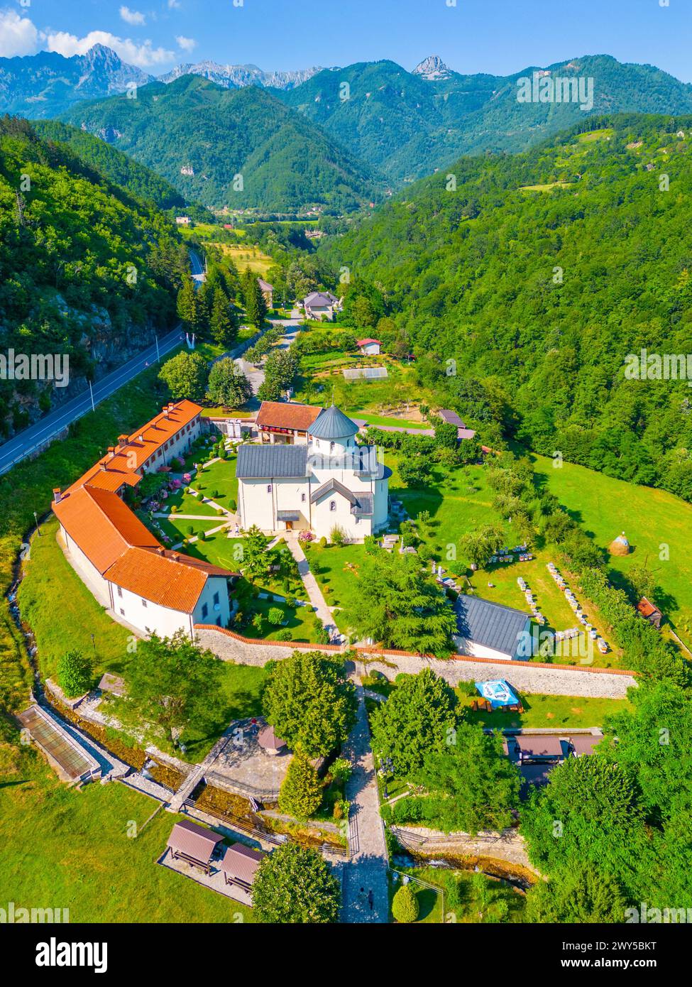 View of Moraca monastery in Montenegro Stock Photo - Alamy