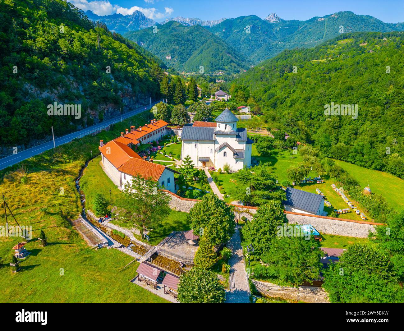 View of Moraca monastery in Montenegro Stock Photo - Alamy
