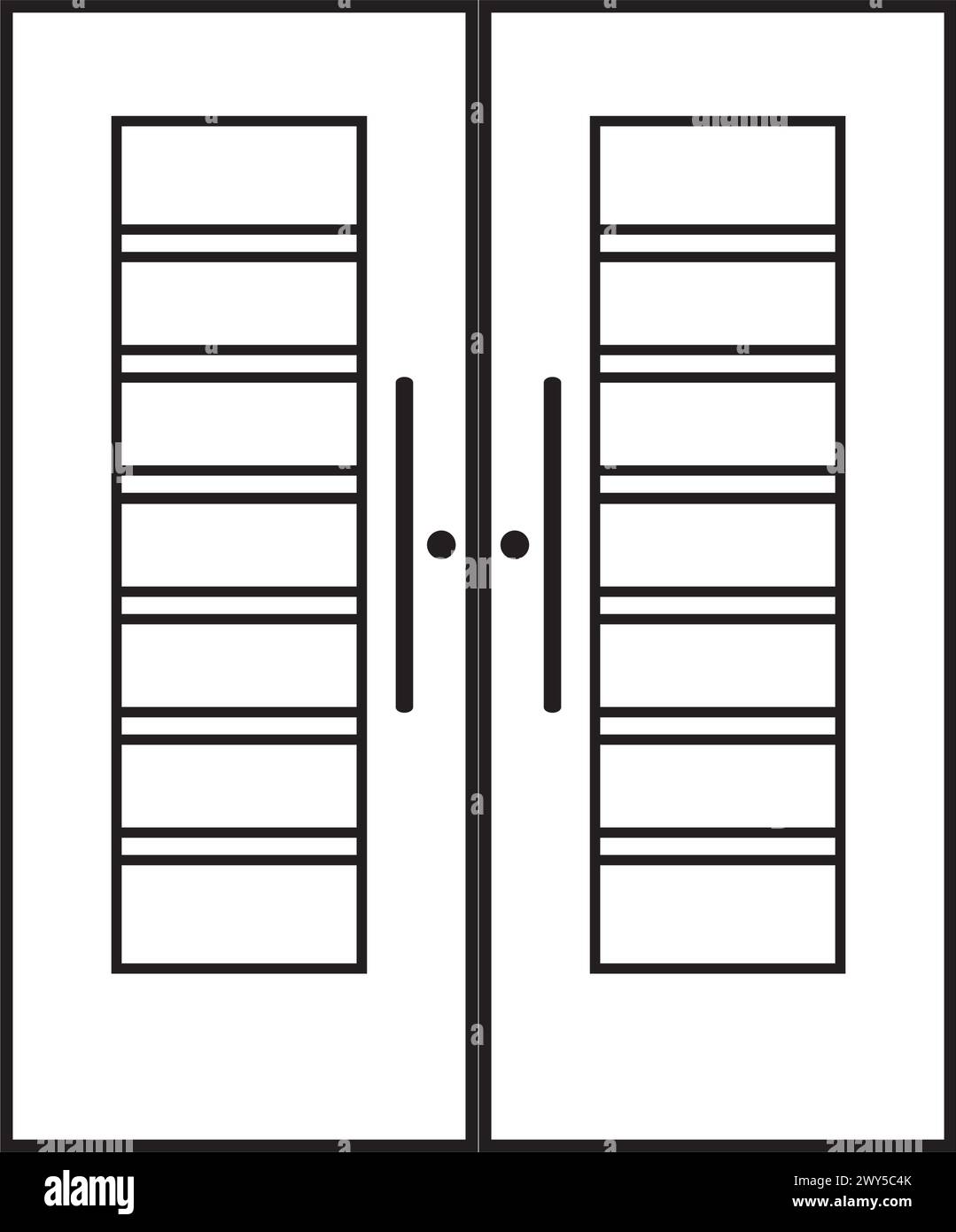 Minimalist wooden door icon vector symbol design Stock Vector Image ...