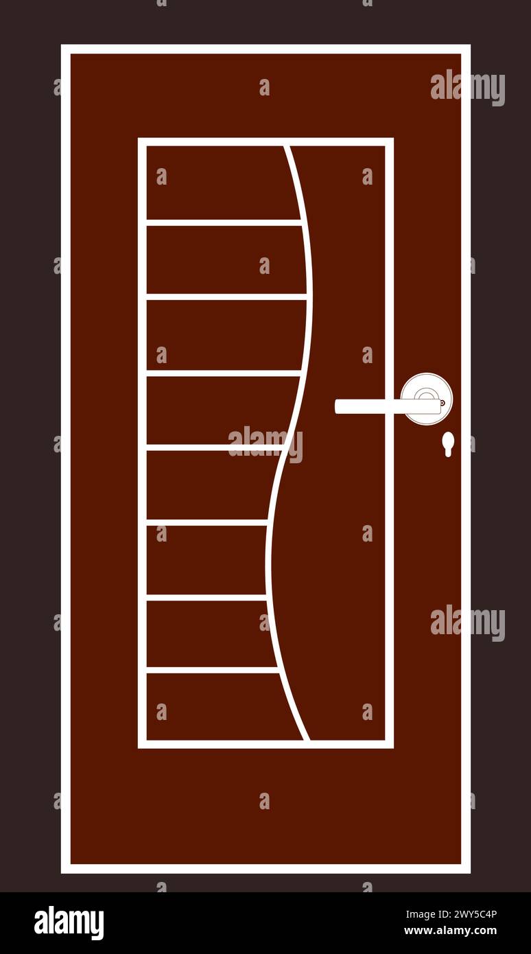 Minimalist wooden door icon vector symbol design Stock Vector Image ...