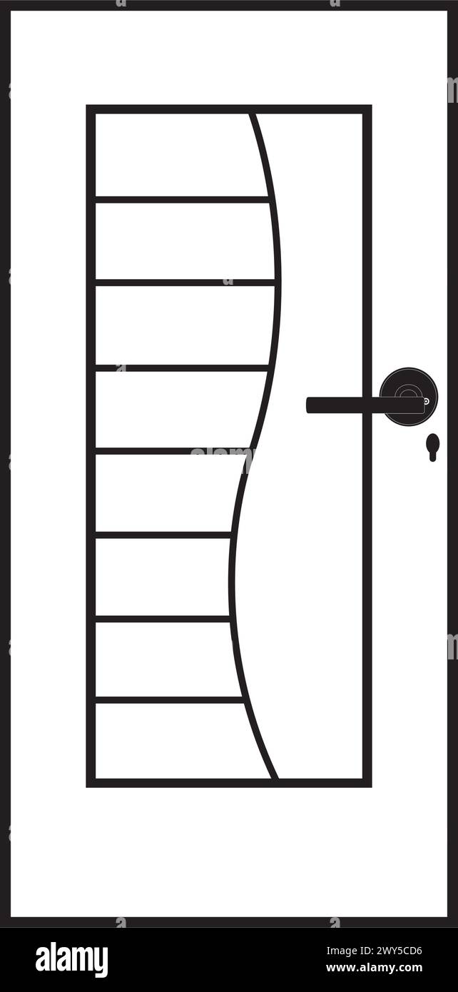 Minimalist wooden door icon vector symbol design Stock Vector Image ...