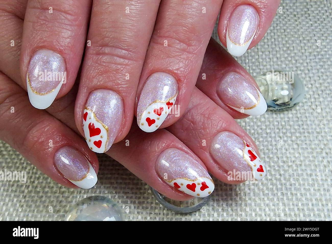 Patterned manicure hi-res stock photography and images - Alamy