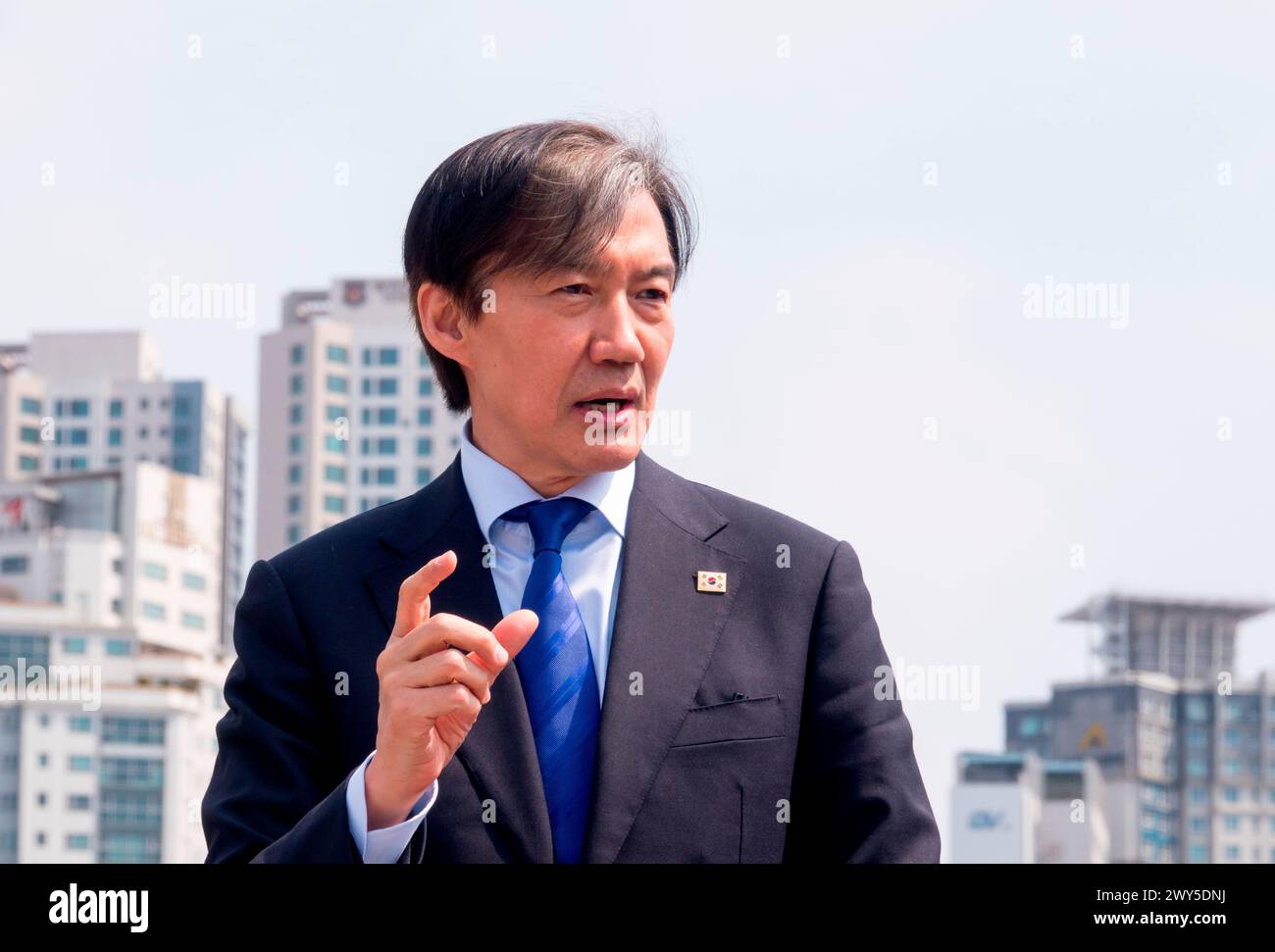 Cho Kuk, April 4, 2024 : Cho Kuk, leader of the Rebuilding Korea Party ...