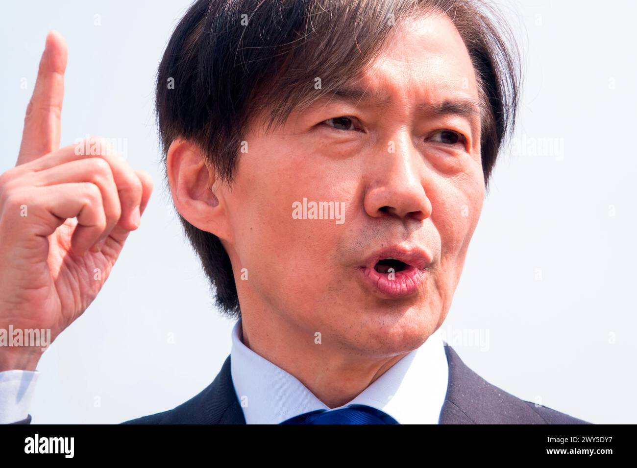 Cho Kuk, April 4, 2024 : Cho Kuk, leader of the Rebuilding Korea Party ...