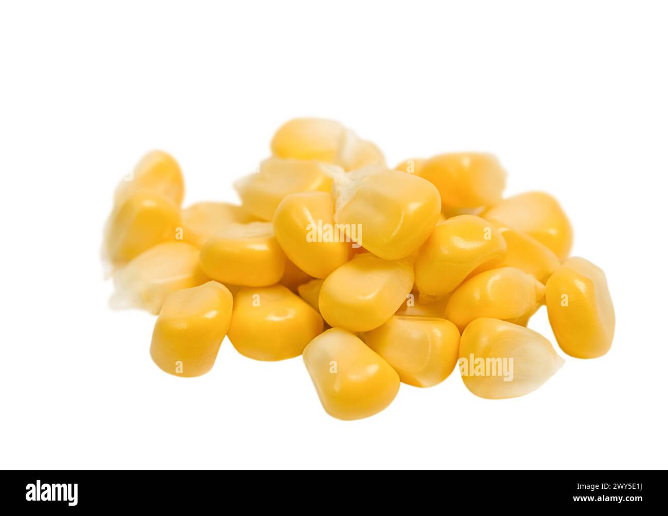 Sweet corn cob grains isolated on white background. Design element for ...