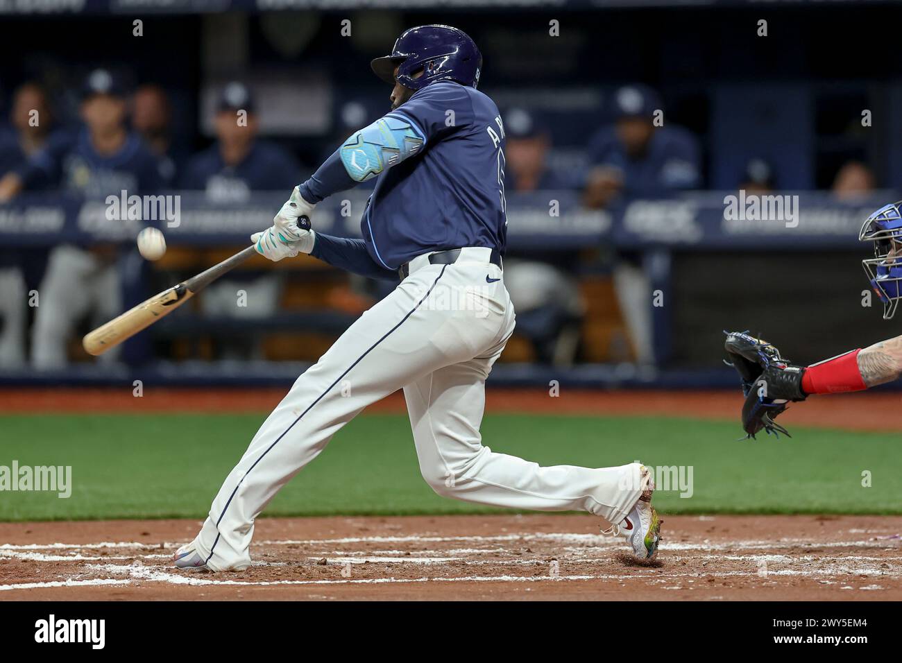 St. Petersburg, FL: Tampa Bay Rays left fielder Randy Arozarena (56 ...