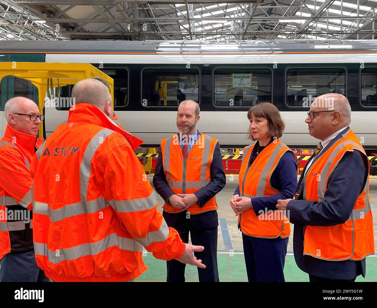 Shadow Chancellor Rachel Reeves (second right) and Shadow Business Secretary Jonathan Reynolds ...