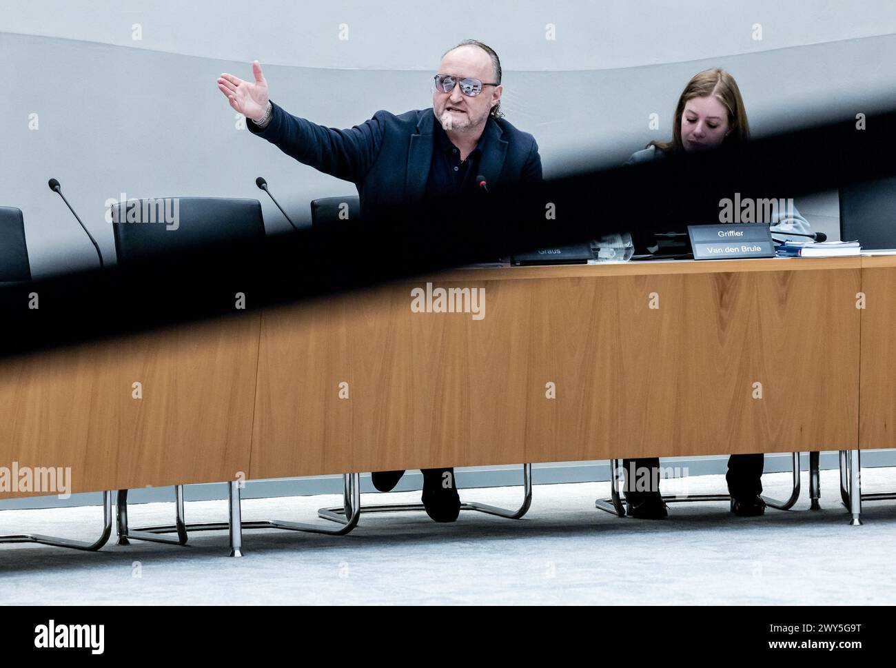 THE HAGUE - Dion Graus during a round table discussion about the wolf ...
