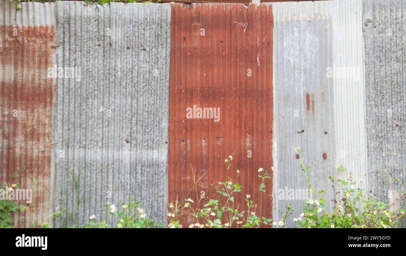 Texture of rusty galvanized metal roof sheets Stock Photo - Alamy